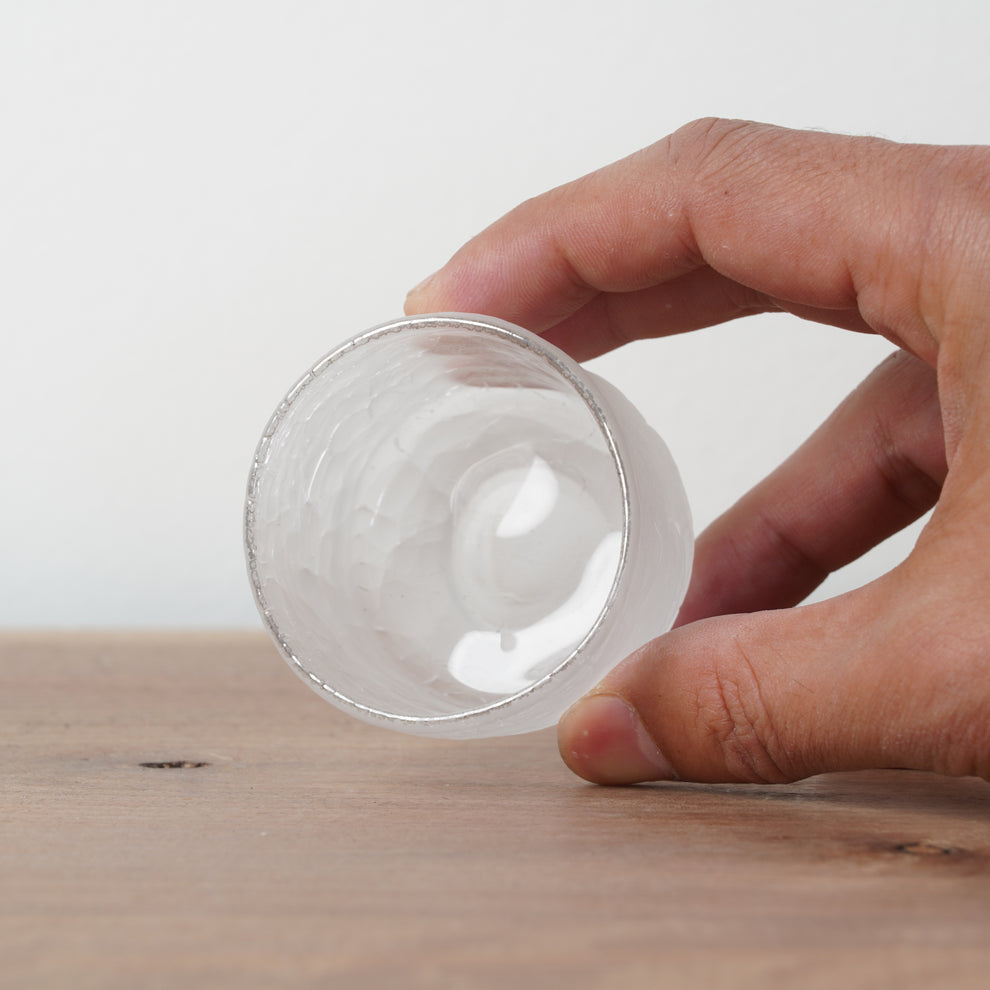 Crack Glass Sake Cup | Art on the Table – Art on The Table
